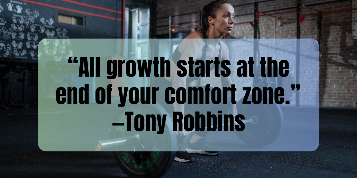 Fitness Motivation “All growth starts at the end of your comfort zone ...