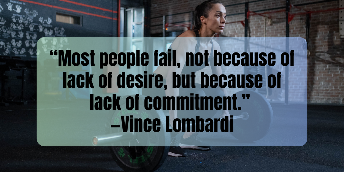 Fitness Motivation “Most people fail, not because of lack of desire, b ...