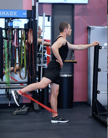 Glute Exercise 2: Standing Banded Glute Kickbacks Key Points – Elephant Jay